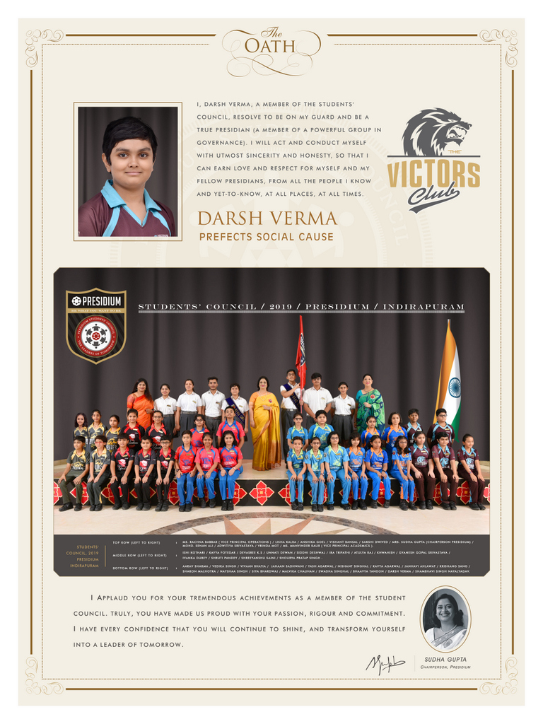 Senior Students' Council | Presidium School Indirapuram