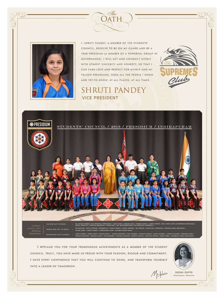 Senior Students' Council | Presidium School Indirapuram